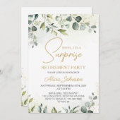 Elegant Script Surprise Retirement Party Invitation | Zazzle