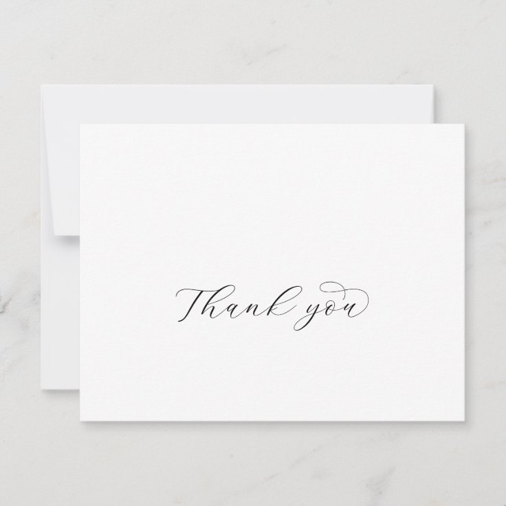 Elegant Script Thank You Card | Zazzle