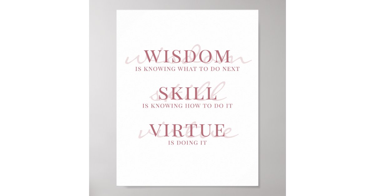 Elegant Script Typography Motivational Quote Poster | Zazzle