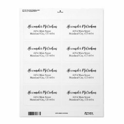 Elegant Script Typography Shipping Address Label | Zazzle
