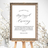 Elegant Script Unplugged Ceremony Wedding Sign | Zazzle