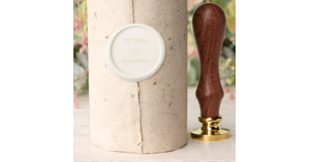 Elegant Script Wax Seal Stamp | Zazzle