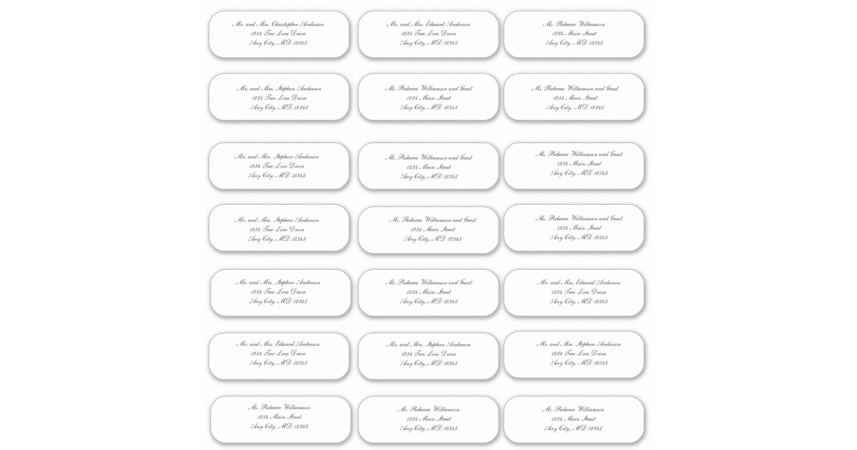 Elegant Script Wedding Envelope Address Stickers | Zazzle
