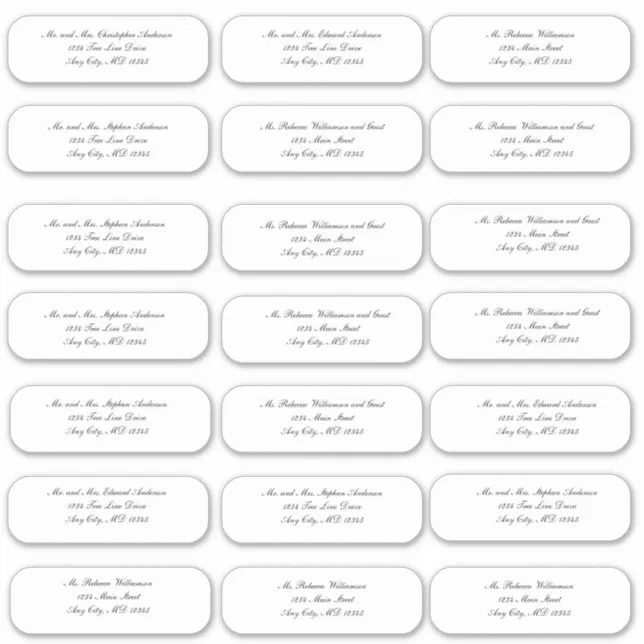 Elegant Script Wedding Envelope Address Stickers | Zazzle