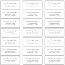 Elegant Script Wedding Guest Address Labels | Zazzle