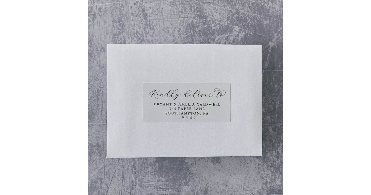 Elegant Script Wedding Guest Address Labels | Zazzle