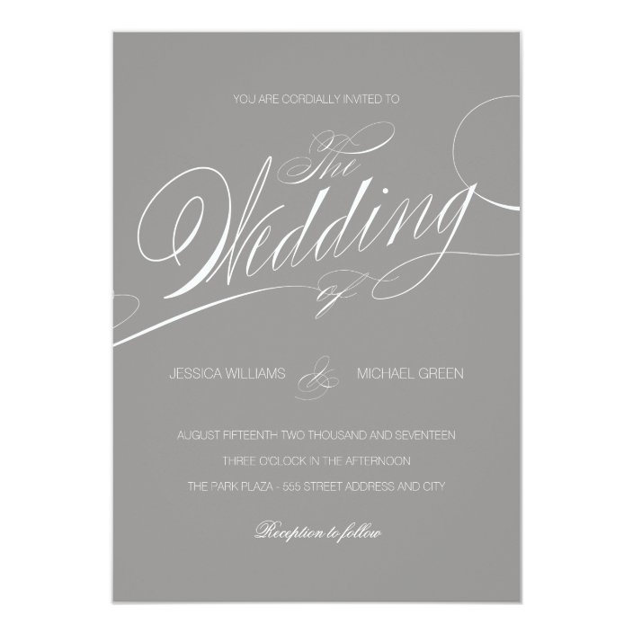 Elegant Script Wedding Invitation | Zazzle.com