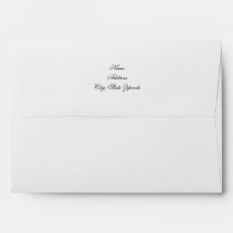 Elegant Script Wedding Invitation Envelope Black | Zazzle