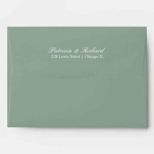 Elegant Script Wedding Invitation Greenery Envelope | Zazzle