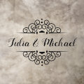 Elegant Script Wedding Names Floor Decals | Zazzle
