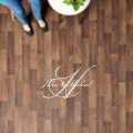 Elegant Script Wedding Names Floor Decals | Zazzle