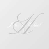 Elegant Script Wedding Names Floor Decals | Zazzle