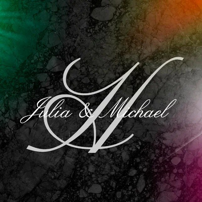 Elegant Script Wedding Names Floor Decals | Zazzle