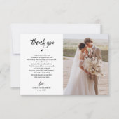 Elegant Script Wedding Photo Thank You Card | Zazzle
