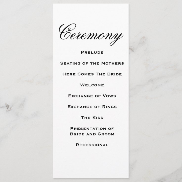 Elegant Script Wedding Program | Zazzle