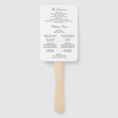 Elegant Script Wedding Program Hand Fan | Zazzle