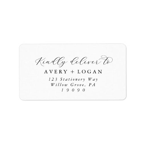 Elegant Script Wedding RSVP Address Labels | Zazzle