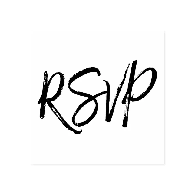 Elegant Script Wedding RSVP Response Rubber Stamp | Zazzle