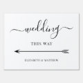 Elegant Script Wedding This Way Directional Sign | Zazzle