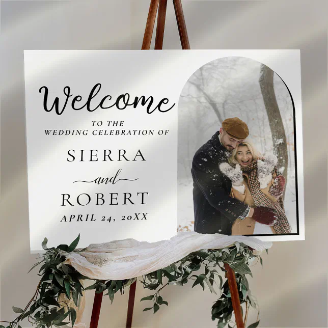 Elegant Script Wedding Welcome Sign Foam Board | Zazzle