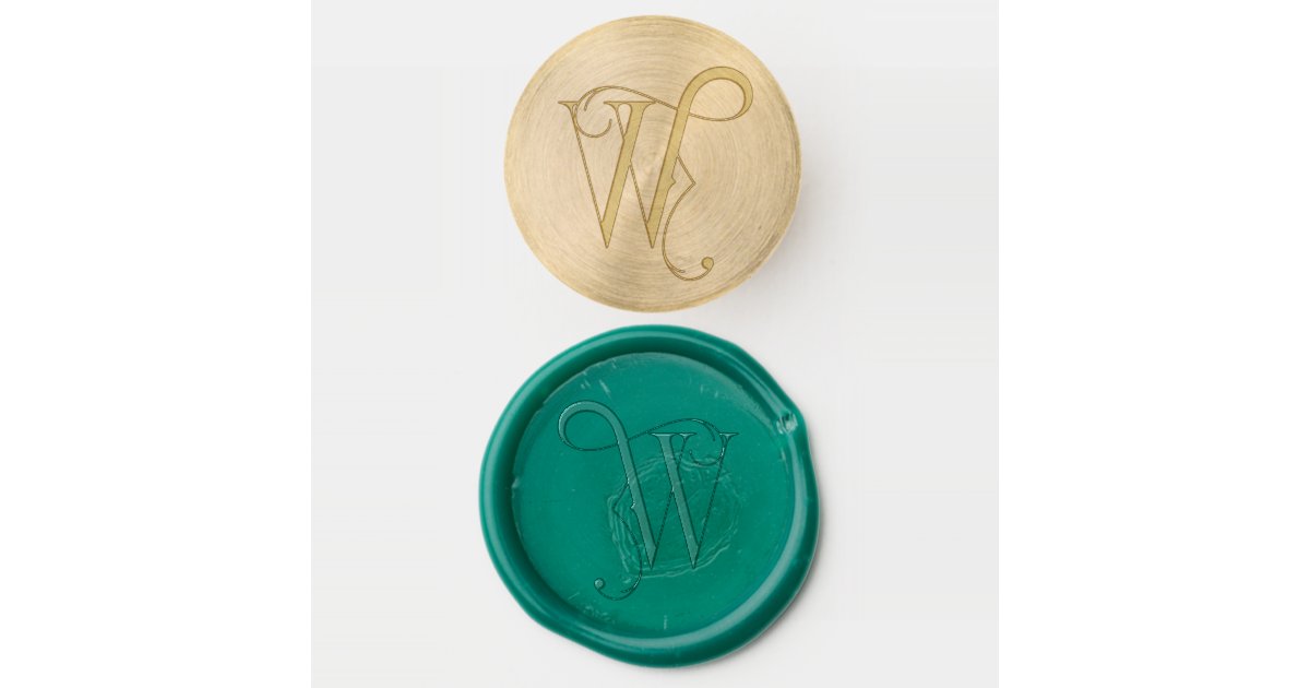 ELEGANT SCROLL INITIAL WAX SEAL STAMP | Zazzle