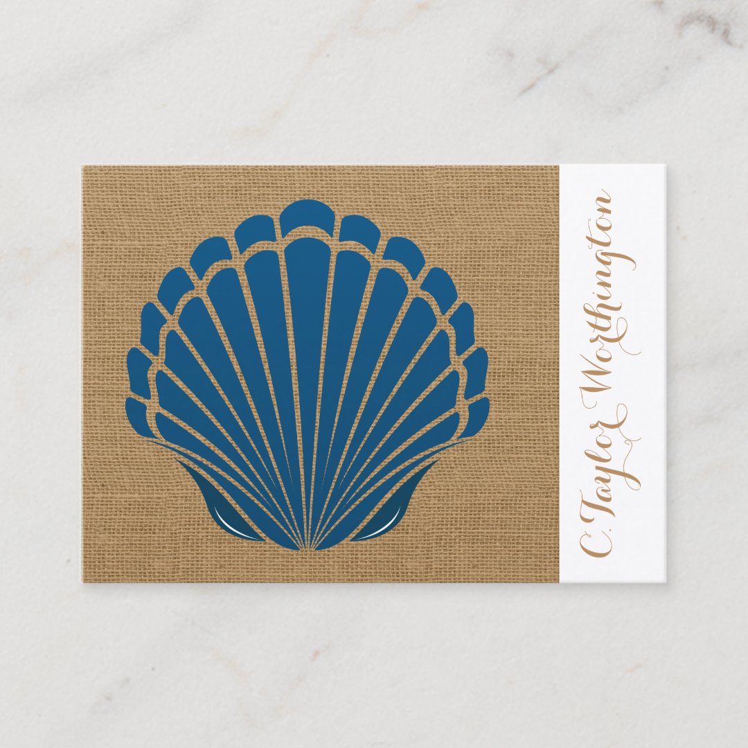 Elegant Sea Shell Business Card | Zazzle
