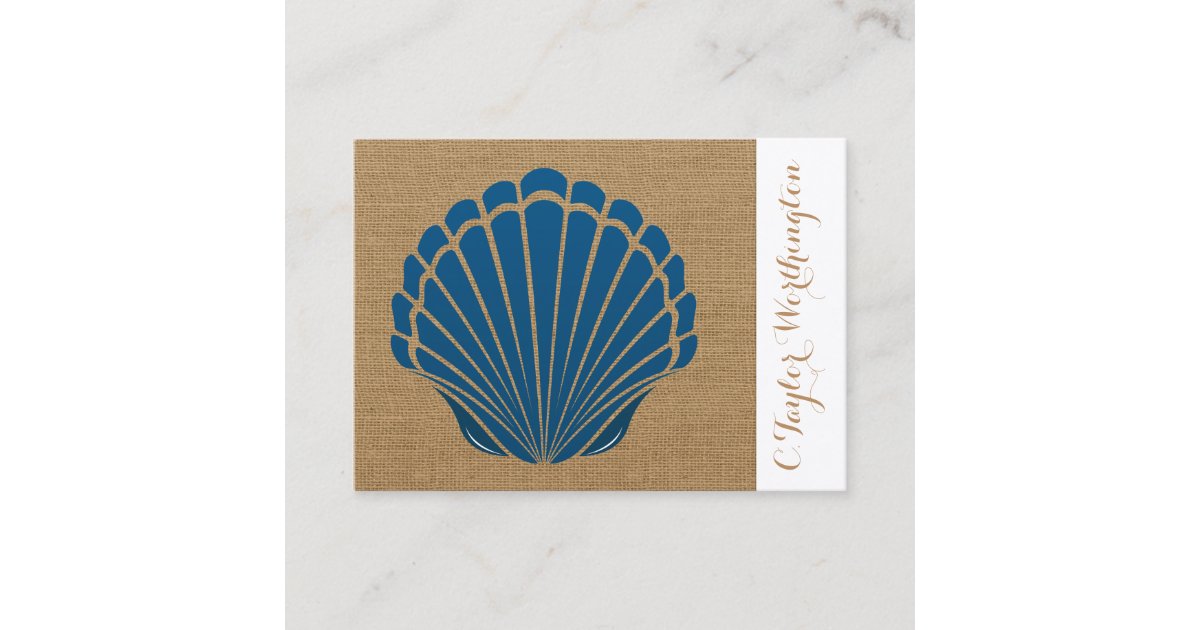 Elegant Sea Shell Business Card | Zazzle