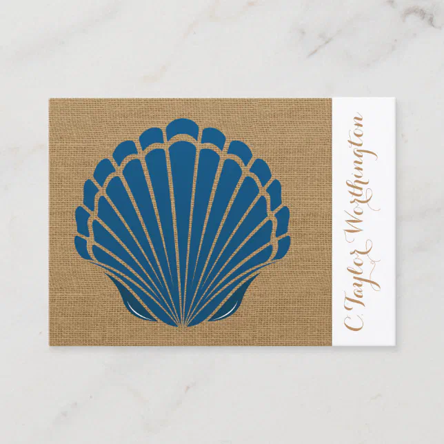 Elegant Sea Shell Business Card | Zazzle