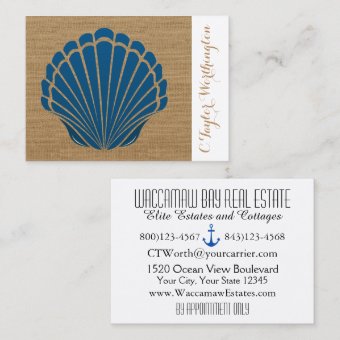 Elegant Sea Shell Business Card | Zazzle