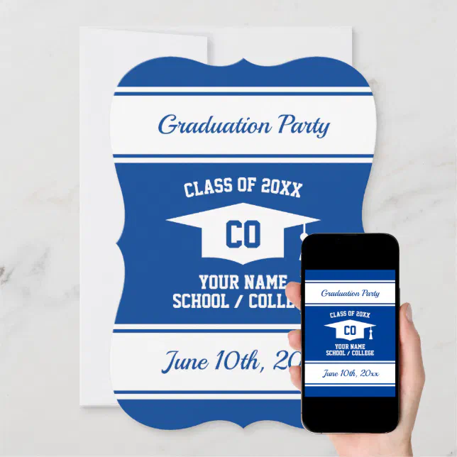 Elegant senior grad High School graduation party Invitation | Zazzle