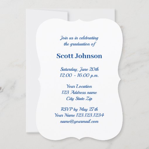 Elegant senior grad High School graduation party Invitation | Zazzle