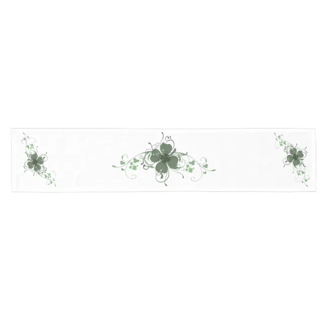 Elegant Shamrock Table Runner | Zazzle