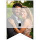 Elegant Sheer Overlay Photo Wedding Bunting Flags | Zazzle