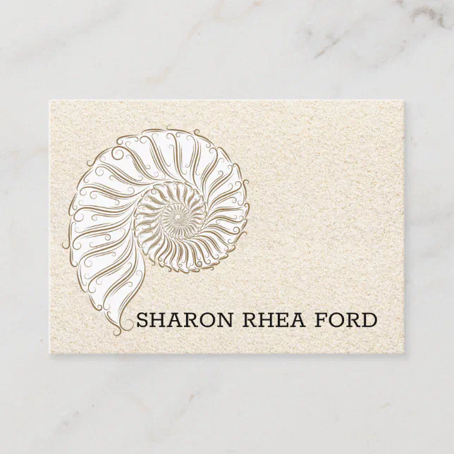 Elegant Shell Business Card | Zazzle