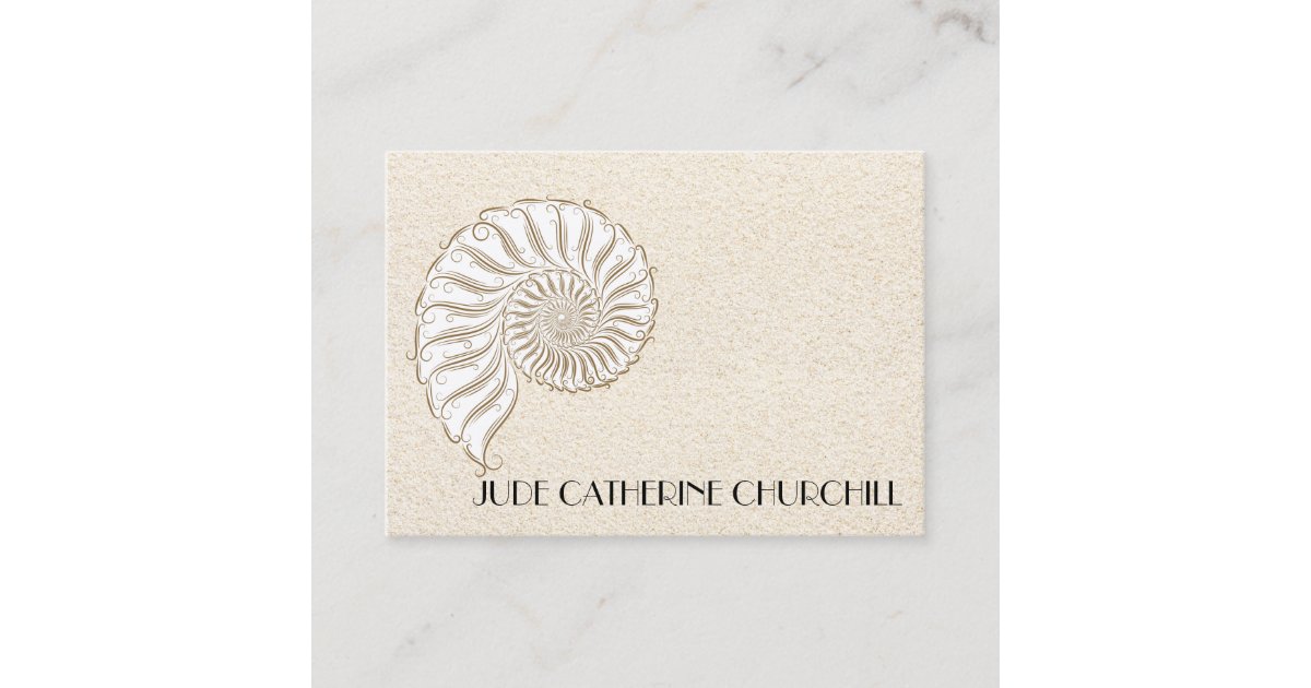 Elegant Shell Business Card | Zazzle