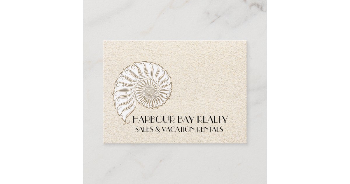 Elegant Shell Business Card | Zazzle