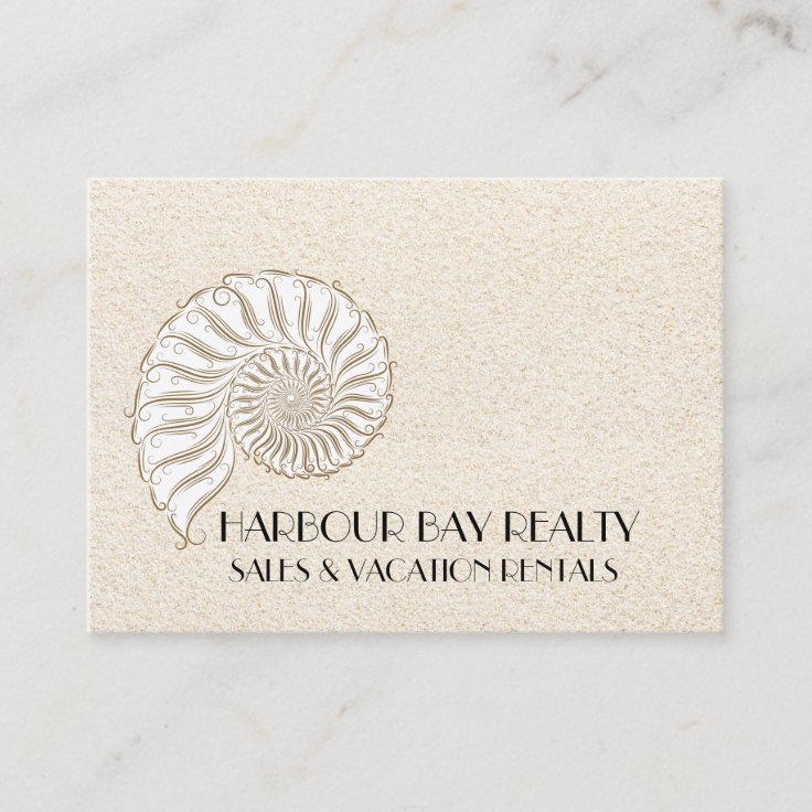 Elegant Shell Business Card | Zazzle