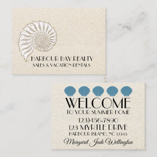 Elegant Shell Business Card | Zazzle
