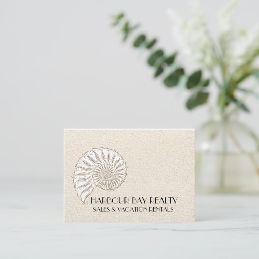 Elegant Shell Business Card | Zazzle