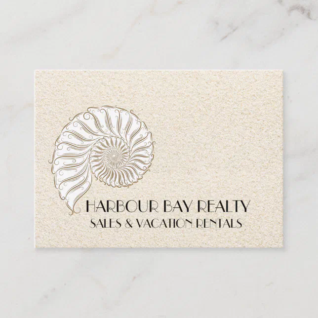 Elegant Shell Business Card - Choose Your Paper | Zazzle