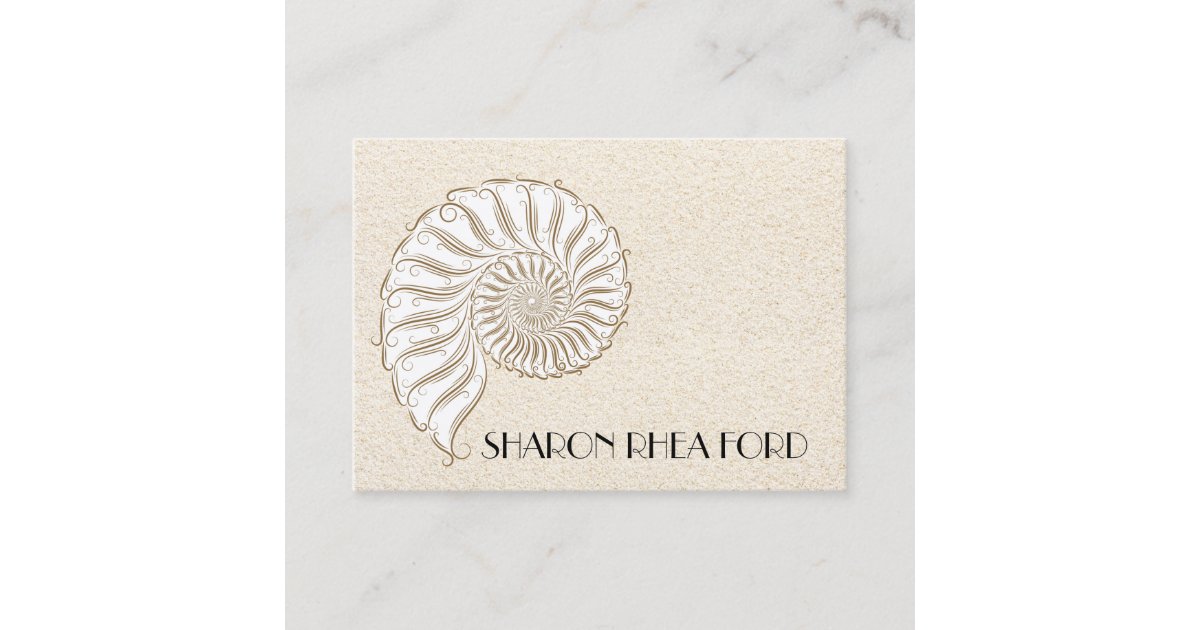 Elegant Shell Calling Card / Contacts / Business | Zazzle
