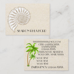 Elegant Shell Calling Card / Contacts / Business | Zazzle