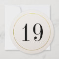 Elegant Shimmer Gold Circle Table Number Card | Zazzle