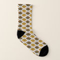 Elegant Shiny Golden Gems Pattern Socks | Zazzle