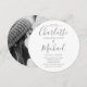 Elegant Signature Circular Photo Wedding Invitation | Zazzle