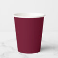 Elegant Signature Script Burgundy Wedding Paper Cups | Zazzle