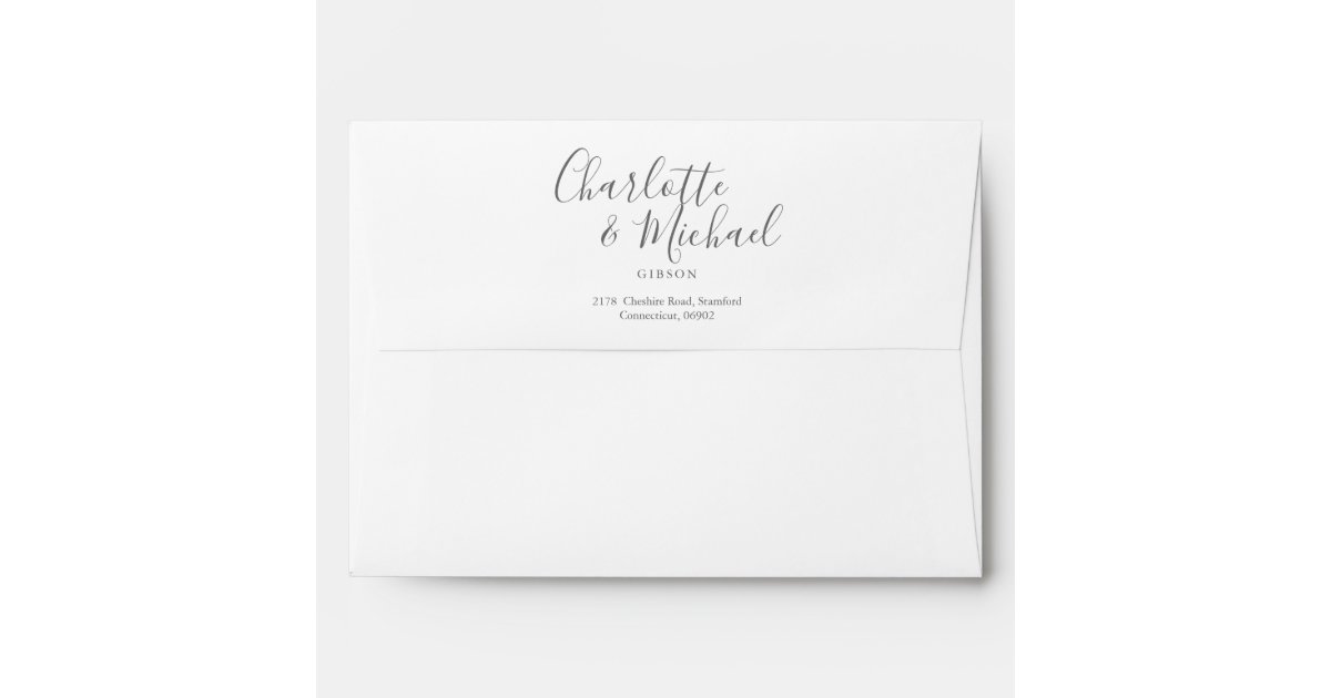 Elegant Signature Script Name Address Envelope | Zazzle