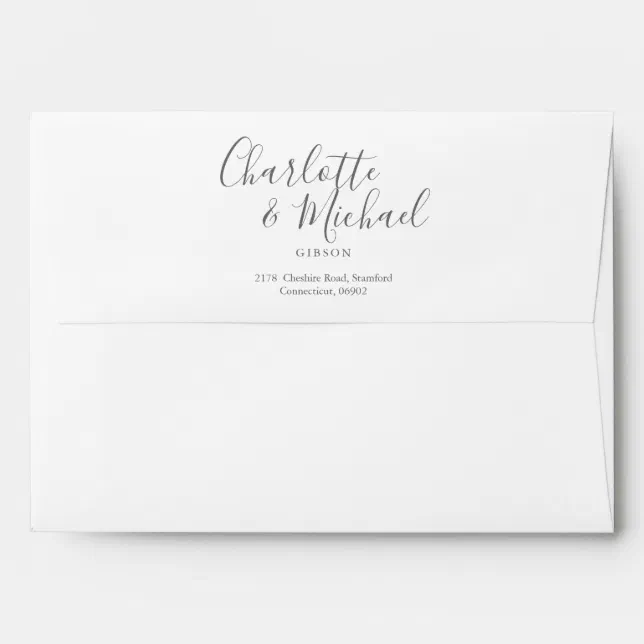 Elegant Signature Script Name Address Envelope | Zazzle