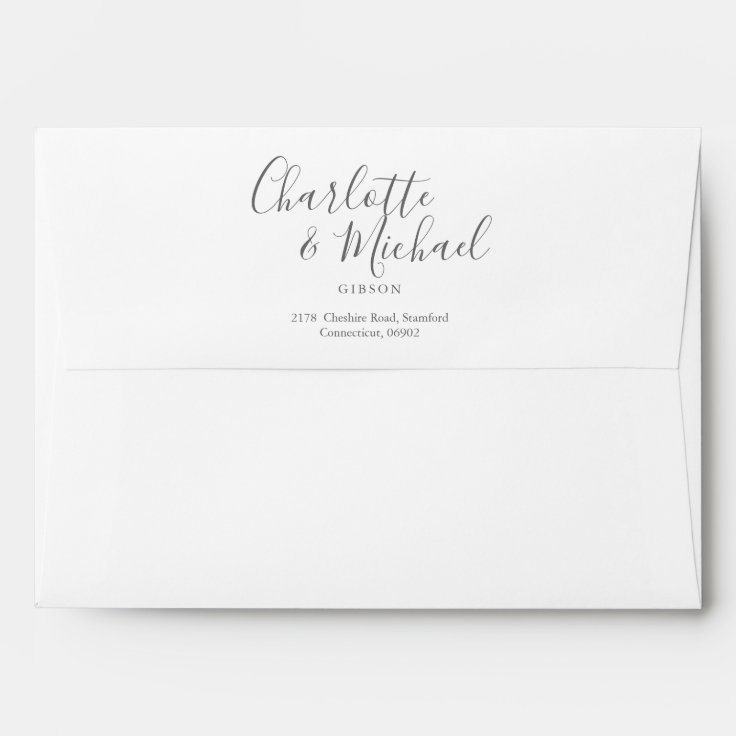 Elegant Signature Script Name Address Envelope | Zazzle