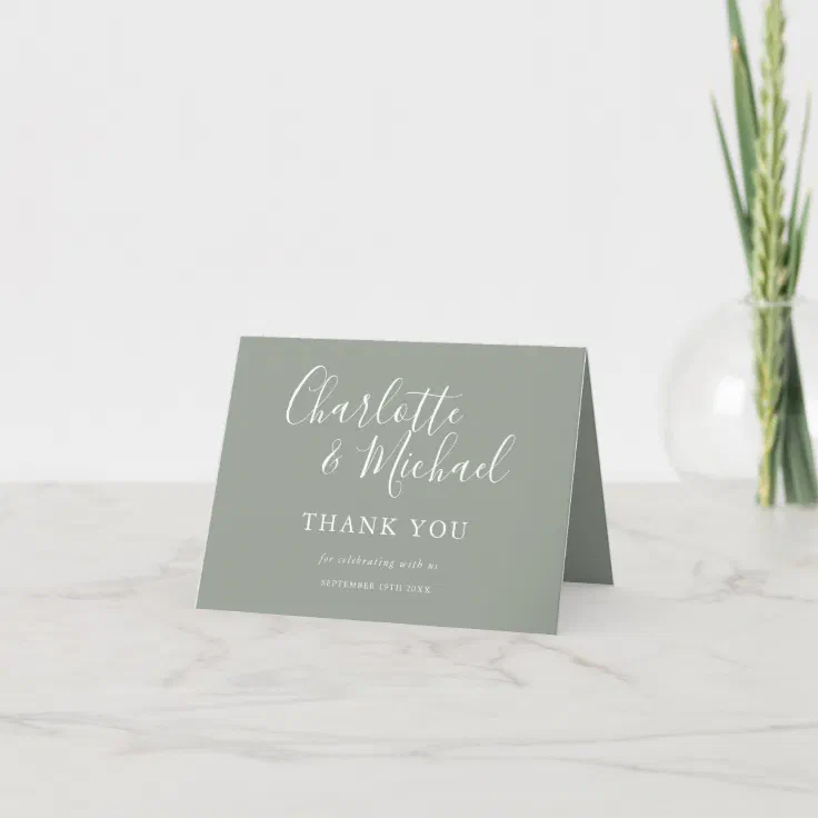 Elegant Signature Script Thank You | Zazzle